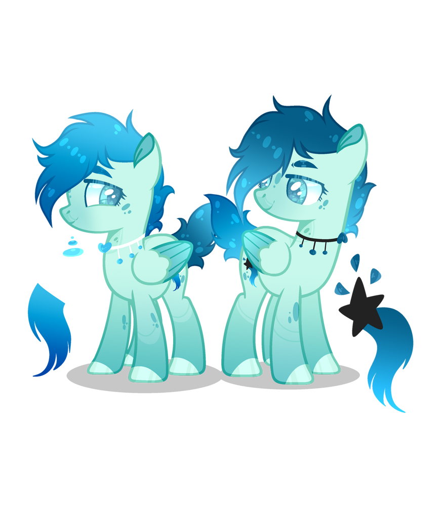 #2633279 - safe, artist:lilywolfpie, oc, oc:gloom hover, oc:seeker blur ...