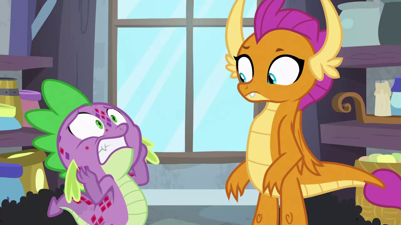 #2633484 - safe, screencap, smolder, spike, dragon, g4, molt down, my ...