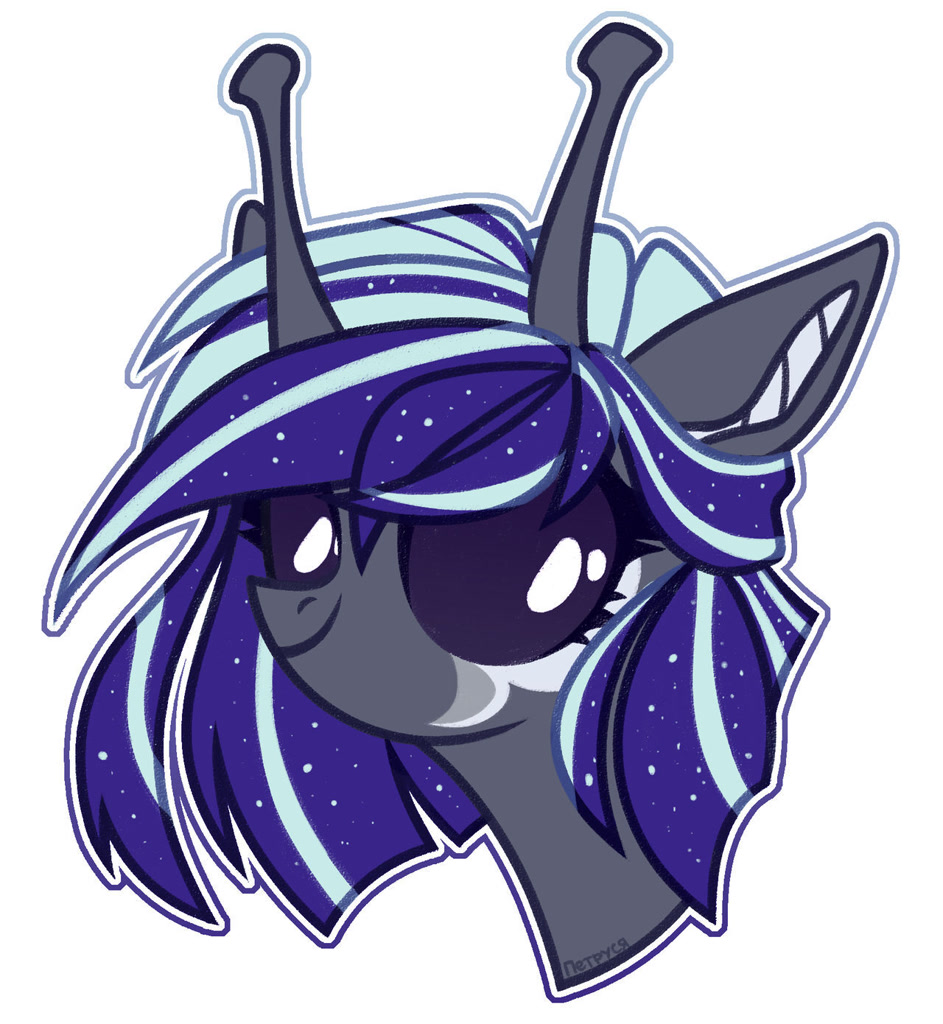 #2637808 - safe, artist:petruse4ka, oc, oc only, alien, pony, antennae ...