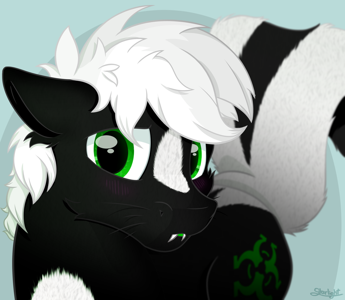 #2638153 - safe, artist:starlight, oc, oc only, oc:reeko, pony, skunk ...