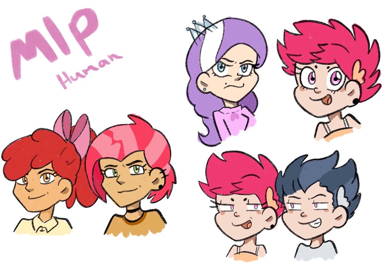 #2642463 - safe, artist:charrlll, apple bloom, babs seed, diamond tiara ...