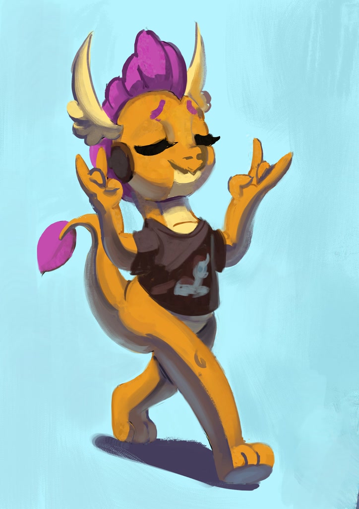 #2629285 - safe, artist:toisanemoif, smolder, dragon, g4, blue ...