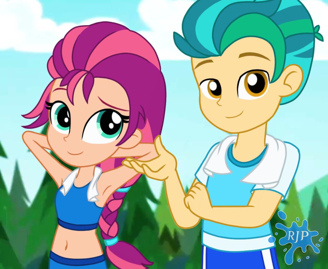 #2656773 - safe, artist:rjp.rammy, hitch trailblazer, sunny starscout ...