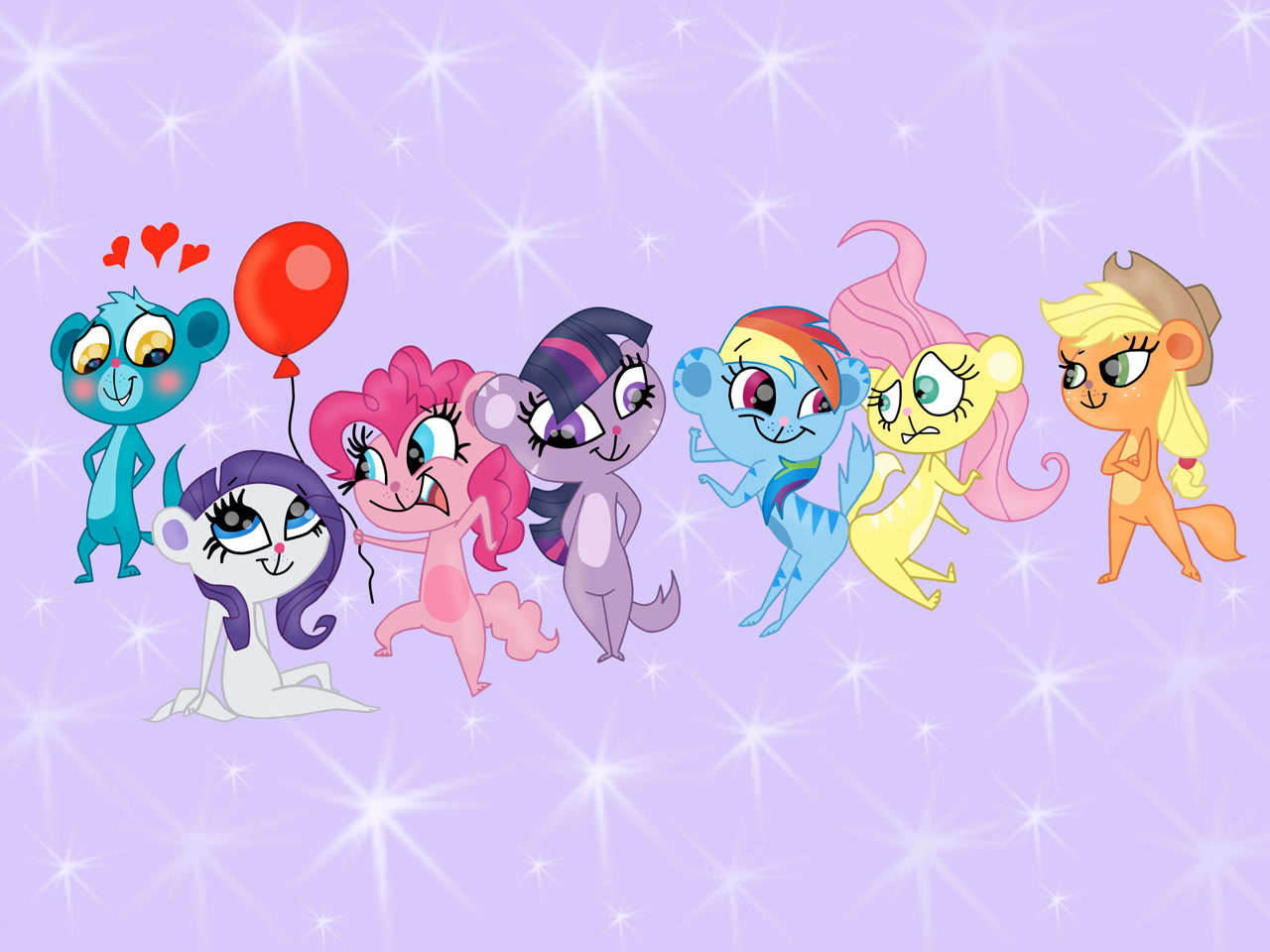 #2657783 - safe, artist:heinousflame, applejack, fluttershy, pinkie pie ...