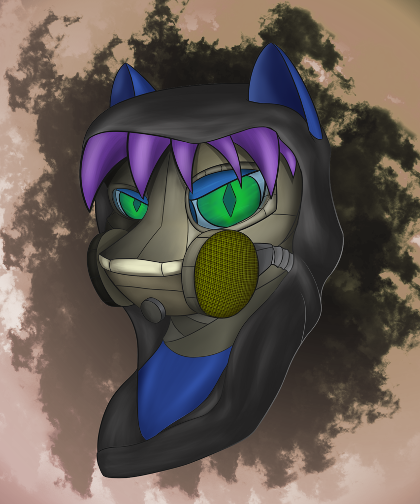 #2659012 - safe, artist:diskrt, oc, oc only, oc:keygun, pony, gas mask ...