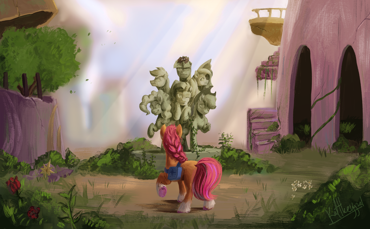 #2661112 - safe, artist:kattkeyy, artist:scalent, applejack, fluttershy ...