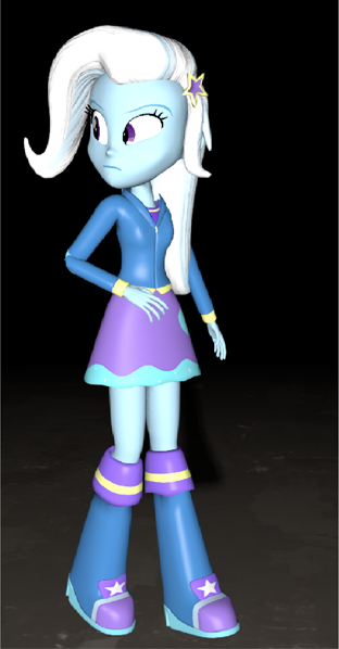 #2661813 - safe, artist:gaelponyrdzgamer56, trixie, equestria girls, g4 ...