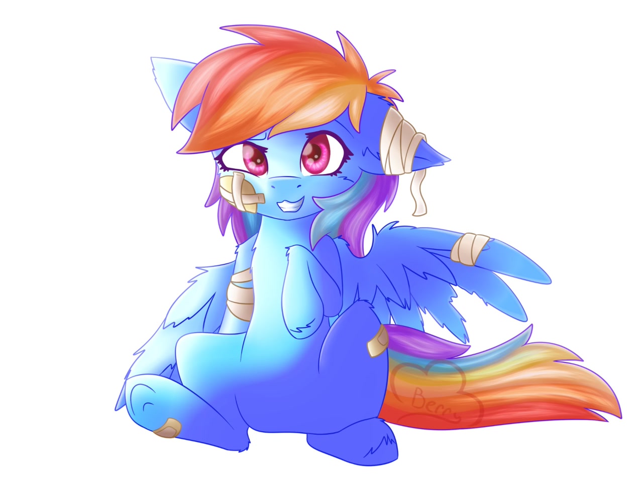 #2665947 - safe, artist:cloudberry_mess, rainbow dash, pegasus, pony ...