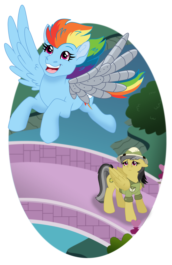 #2666075 - safe, artist:faitheverlasting, daring do, rainbow dash ...