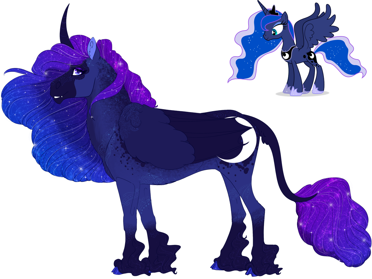 #2666478 - safe, artist:neighbaby, princess luna, alicorn, bat pony ...