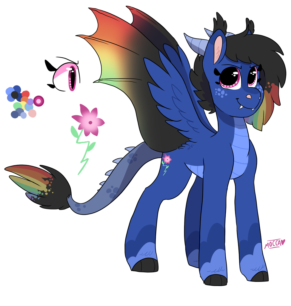 #2648857 - safe, artist:moccabliss, oc, oc only, oc:lily zap, dracony ...