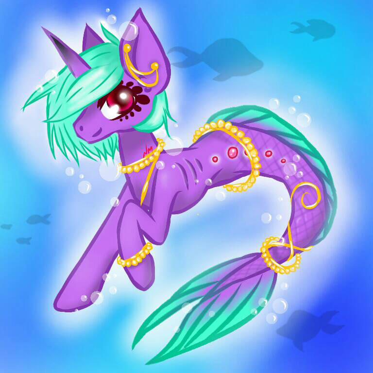 #2679894 - safe, artist:neisha-art, oc, oc only, fish, merpony, pony ...