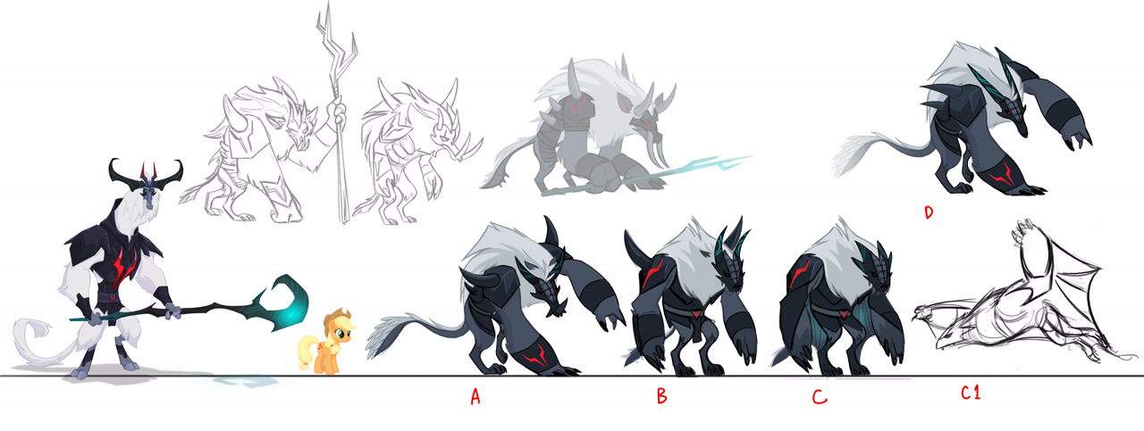 #2680436 - safe, artist:angela an, applejack, storm king, earth pony ...