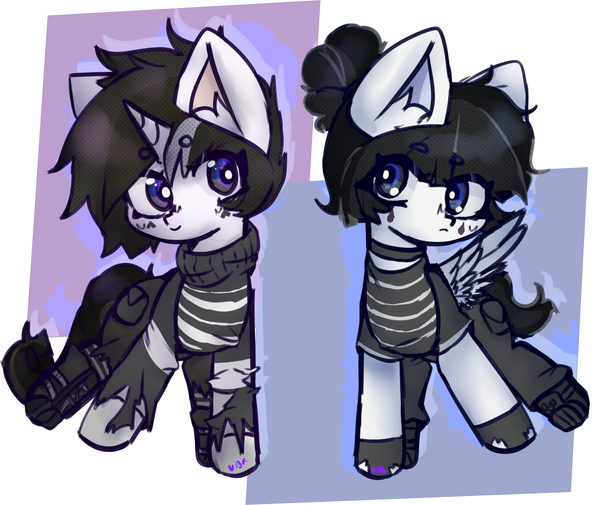 #2687680 - safe, artist:nyansockz, artist:ube, oc, oc:giggles the mime ...