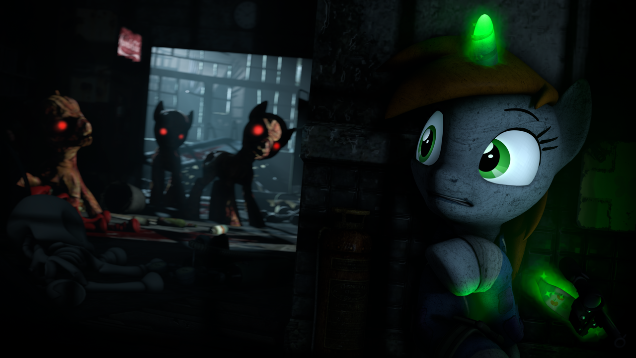 #2701108 - grimdark, artist:lagmanor, oc, oc only, oc:littlepip, earth ...