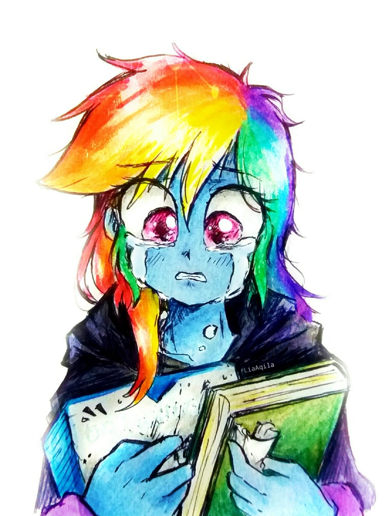 #2702420 - safe, artist:liaaqila, rainbow dash, equestria girls, book ...