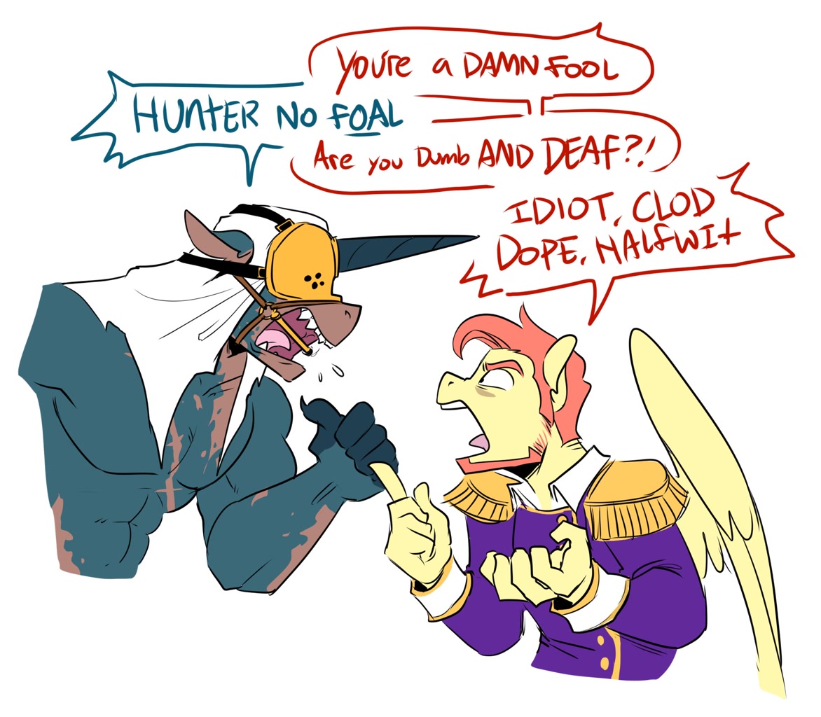 #2705042 - safe, artist:redxbacon, oc, oc:hunter, oc:quick flit ...