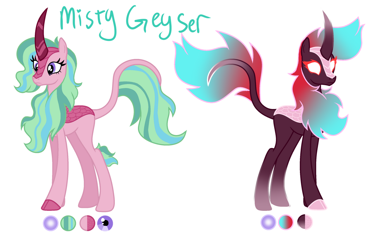 #2705765 - safe, artist:elementbases, artist:kunzite-flare, oc, oc:misty geyser, kirin, nirik ...