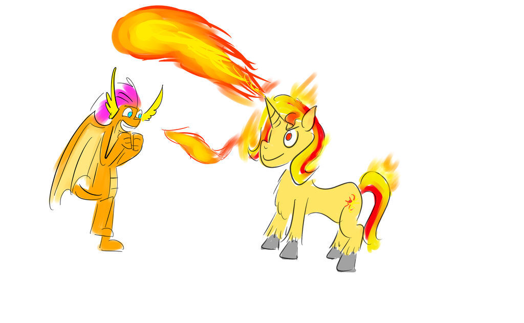 #2706862 - safe, artist:horsesplease, smolder, sunset shimmer, dragon ...