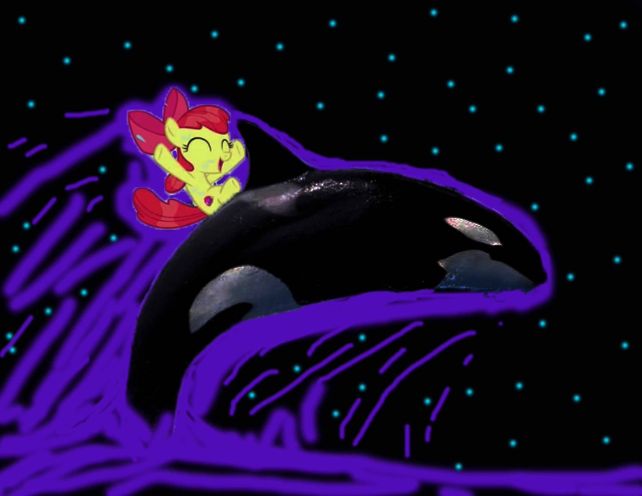 #2710379 - safe, artist:nstephen1991, apple bloom, earth pony, orca ...