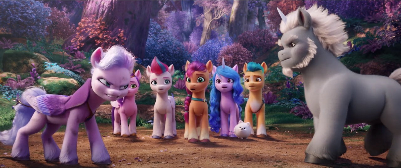 #2710965 - safe, screencap, alphabittle blossomforth, cloudpuff, hitch trailblazer, izzy moonbow ...