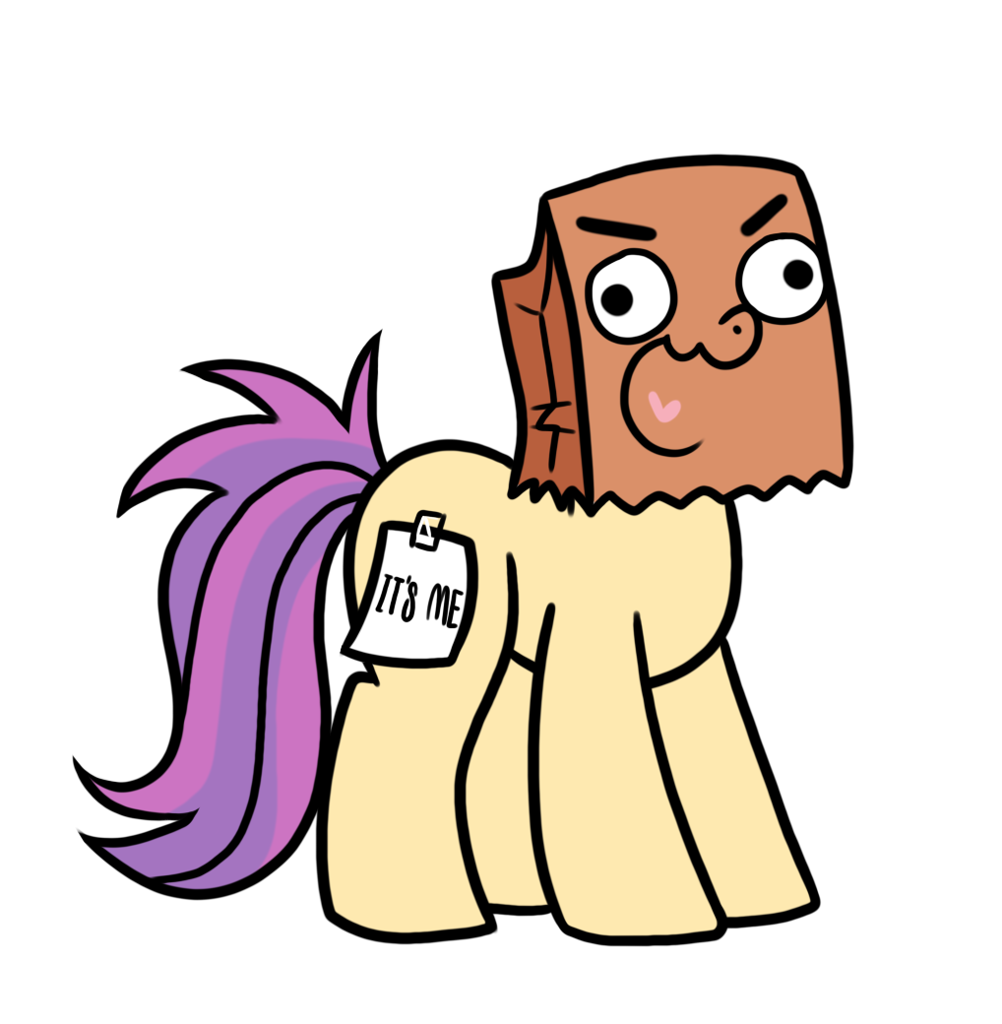 #2711160 - safe, artist:paperbagpony, oc, oc:paper bag, earth pony ...