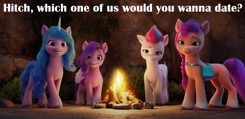 #2712107 - safe, edit, edited screencap, screencap, hitch trailblazer, izzy moonbow, pipp petals ...