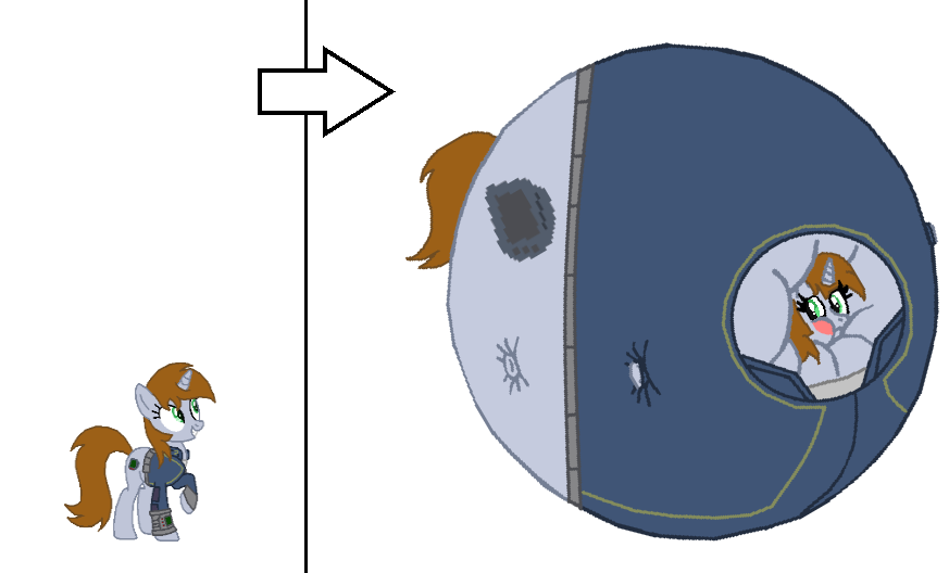 #2697401 - questionable, artist:theinflater19, oc, oc:littlepip ...