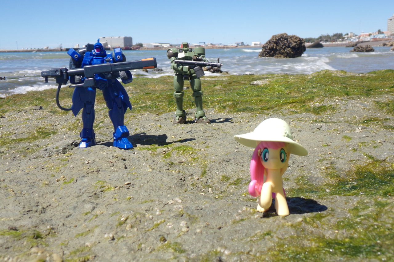 #2788143 - safe, artist:dingopatagonico, fluttershy, pony, g4, gun ...