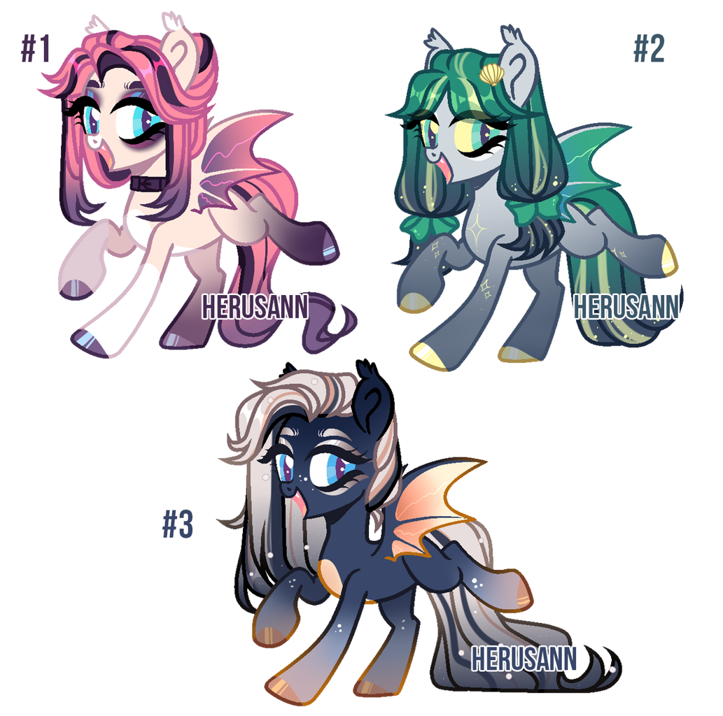 #2791129 - safe, artist:herusann, oc, oc only, bat pony, pony, :d, base ...