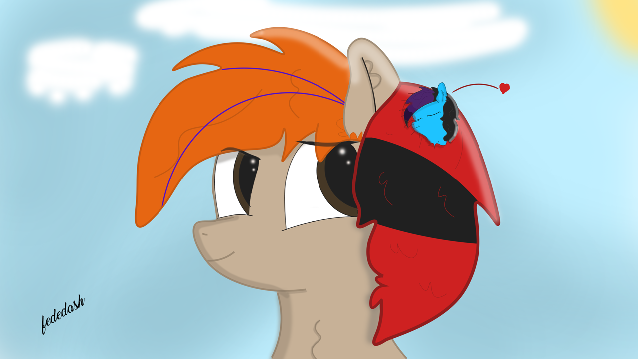 #2793034 - safe, artist:fededash, oc, oc only, oc:bizku, oc:fededash, pegasus, pony, cloud, cute ...