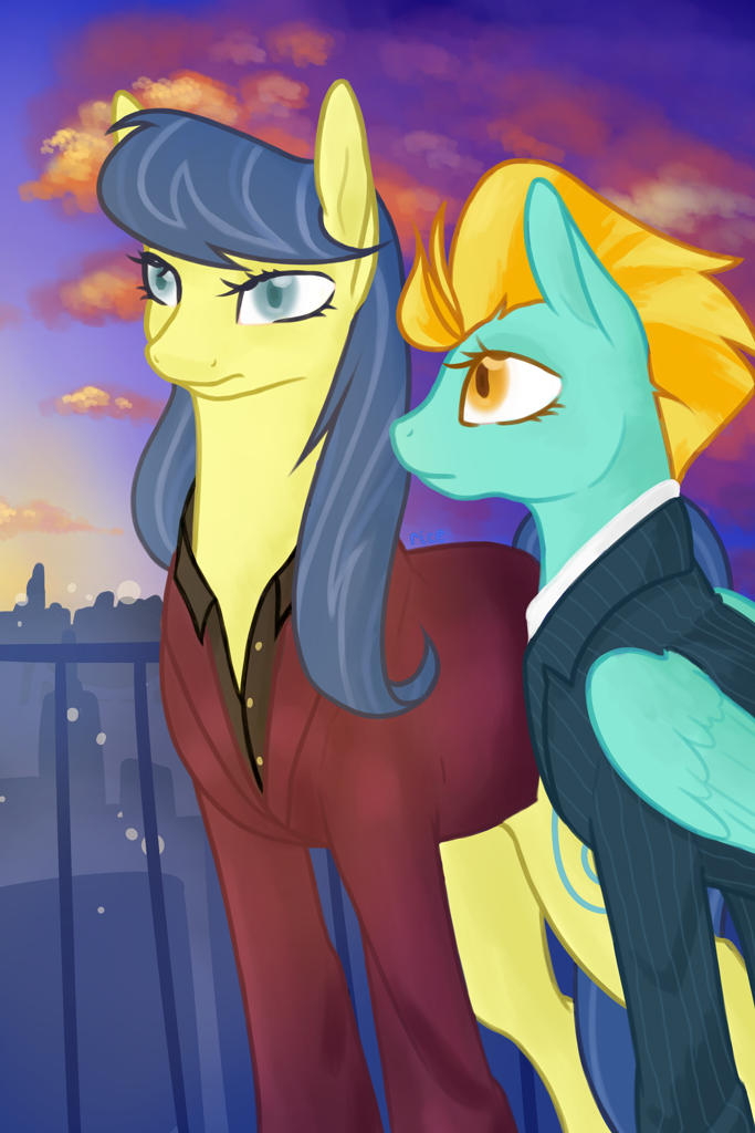 #2778025 - safe, artist:rice-flowers, fiddlesticks, lightning dust ...