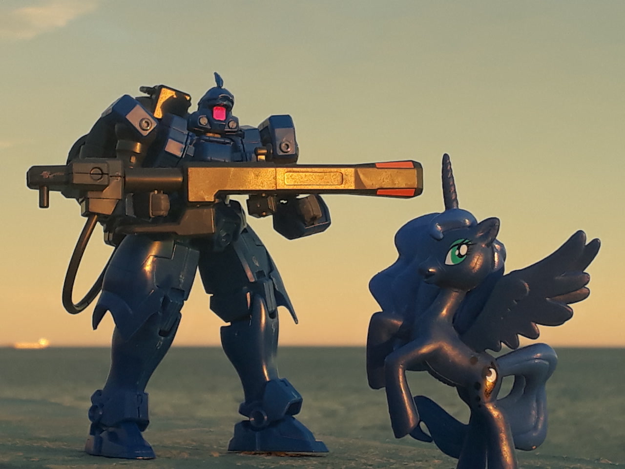 #2780119 - safe, artist:dingopatagonico, princess luna, pony, gundam ...