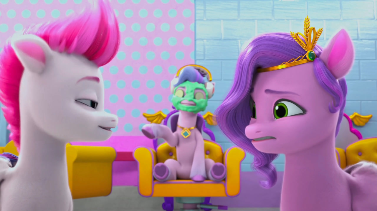 #2958358 - safe, screencap, pipp petals, queen haven, zipp storm, pegasus, pony, g5, my little ...