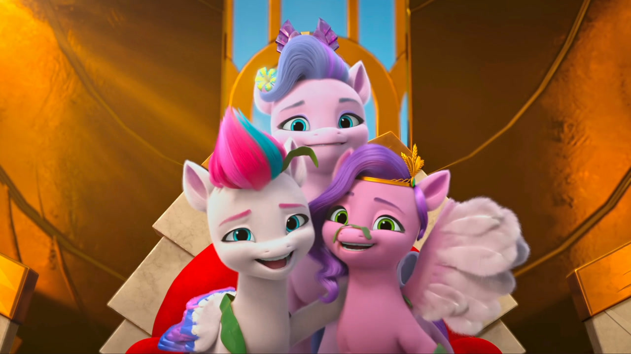 #2958652 - safe, screencap, pipp petals, queen haven, zipp storm, pegasus, pony, g5, my little ...