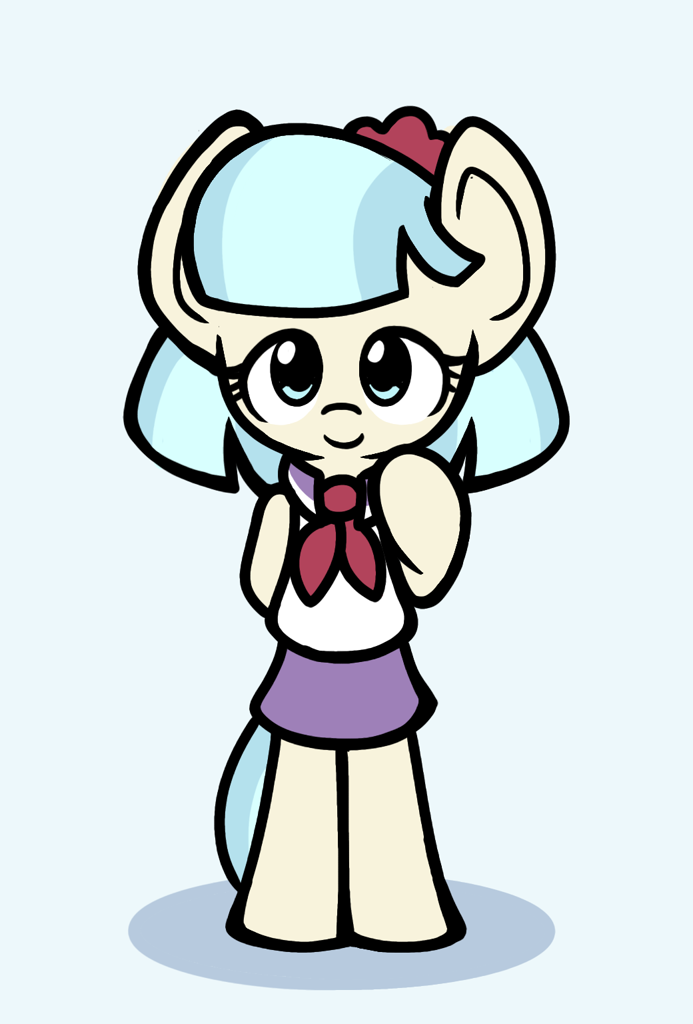 #2964888 - safe, artist:derp pone, coco pommel, earth pony, semi-anthro ...