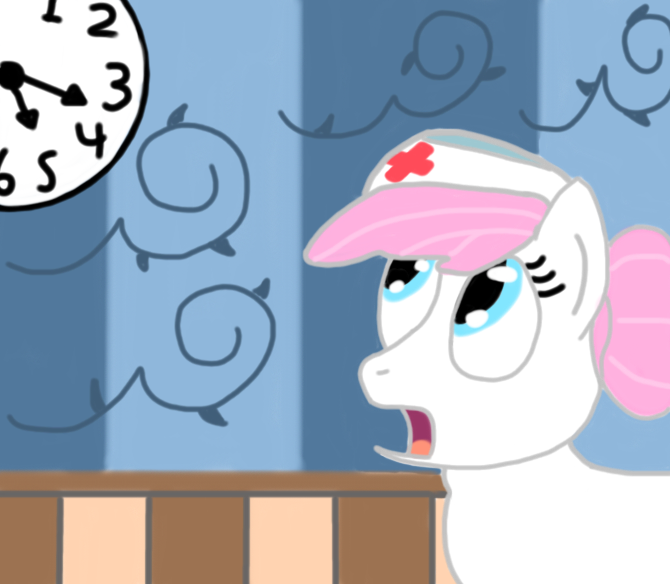#2965608 - safe, nurse redheart, earth pony, pony, g4, clock, hospital ...
