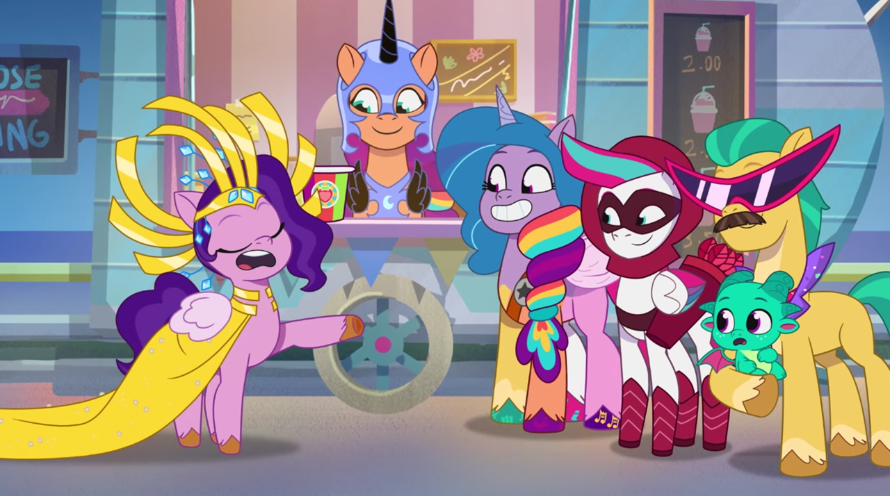 #2966274 - safe, screencap, hitch trailblazer, izzy moonbow, nightmare ...