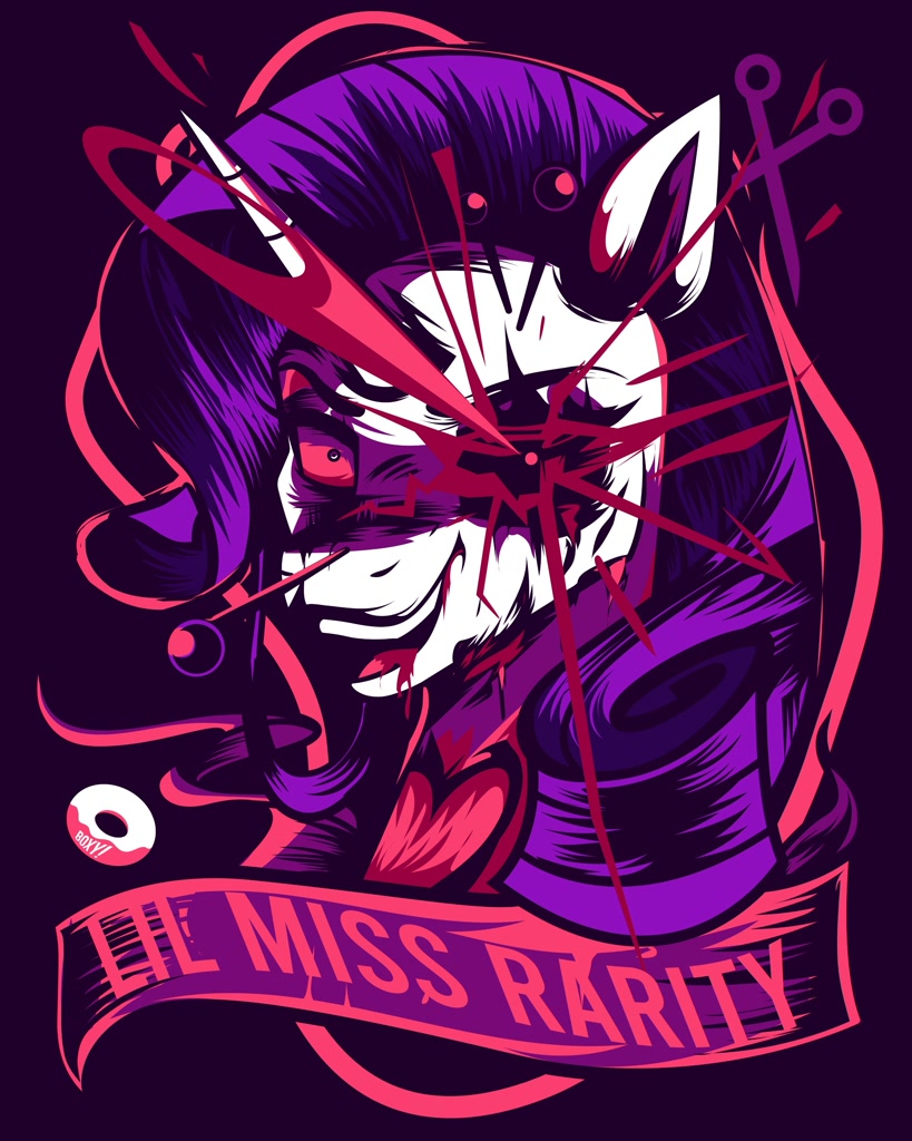 #2966374 - semi-grimdark, artist:poxy_boxy, rarity, pony, unicorn, g4 ...