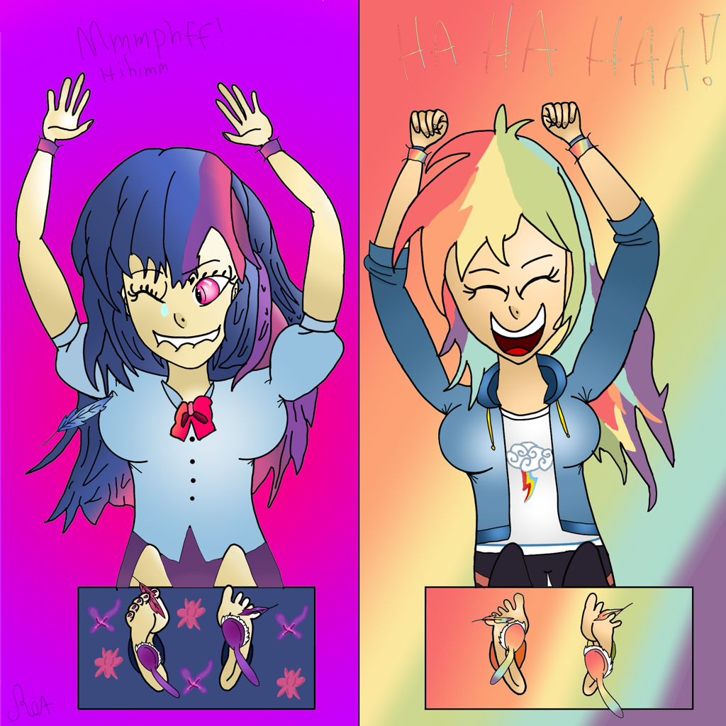 2966991 Suggestive Artistrocketontickles Rainbow Dash Twilight Sparkle Human G4