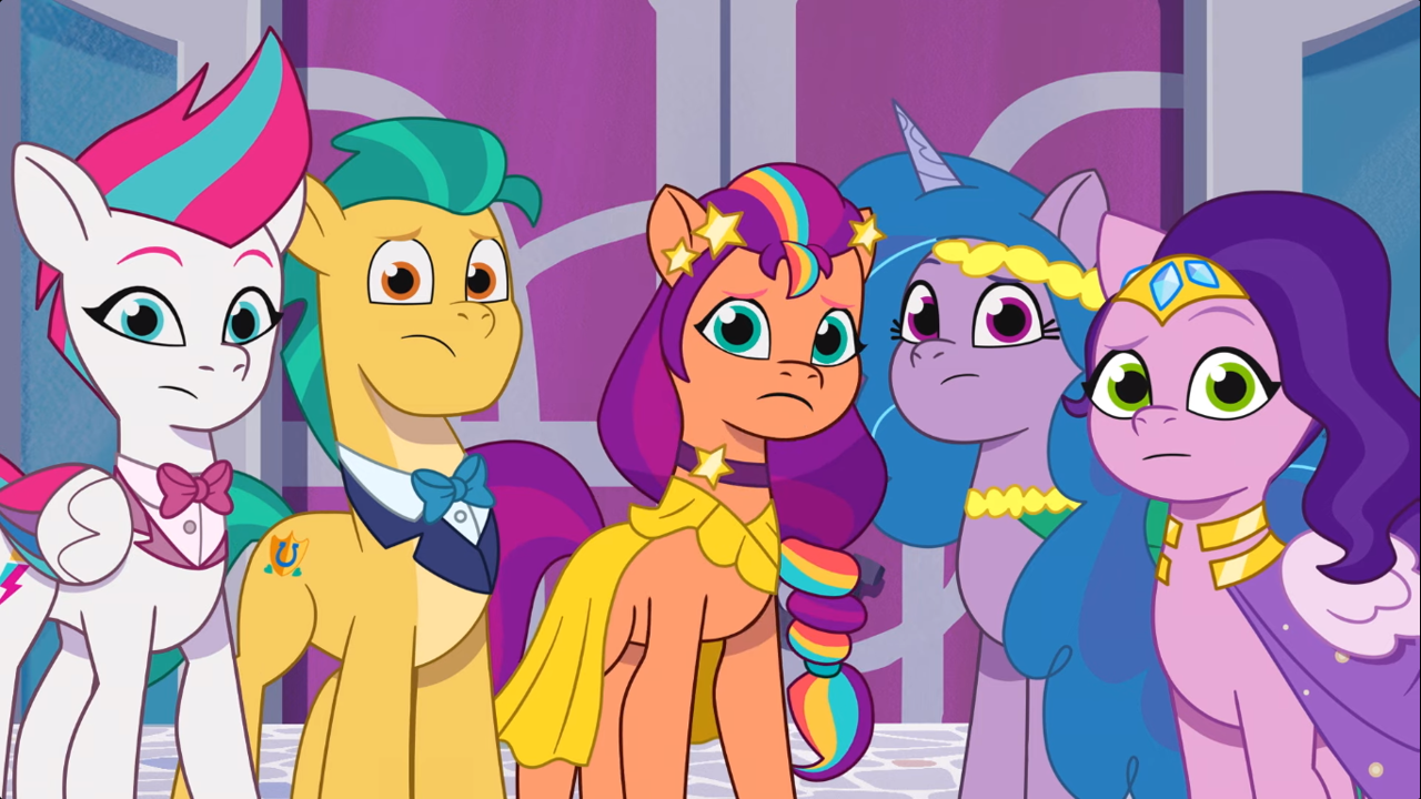 #2968852 - safe, screencap, hitch trailblazer, izzy moonbow, pipp ...