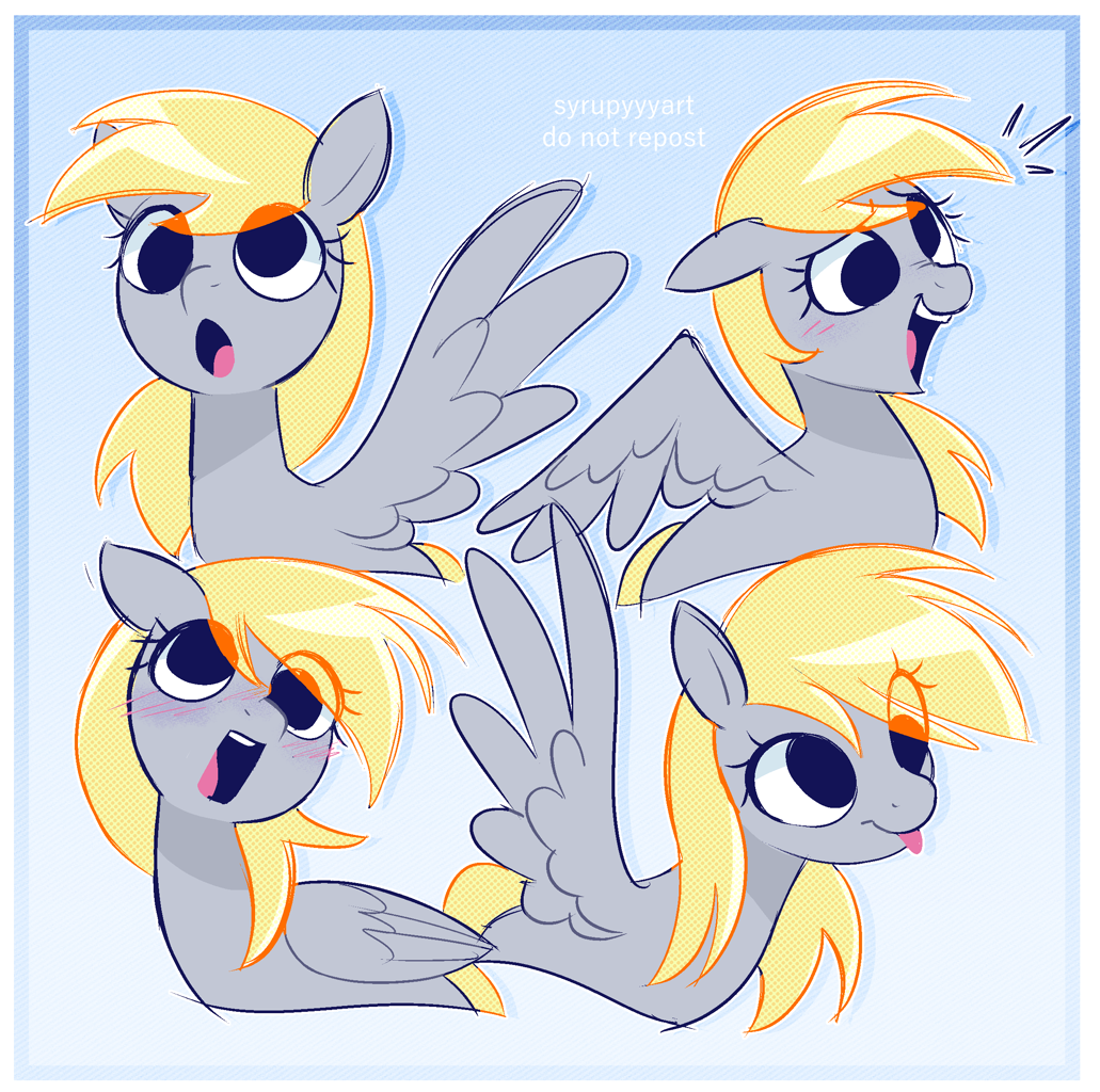 #2969739 - safe, artist:syrupyyy, derpy hooves, pegasus, pony, :o, :p ...