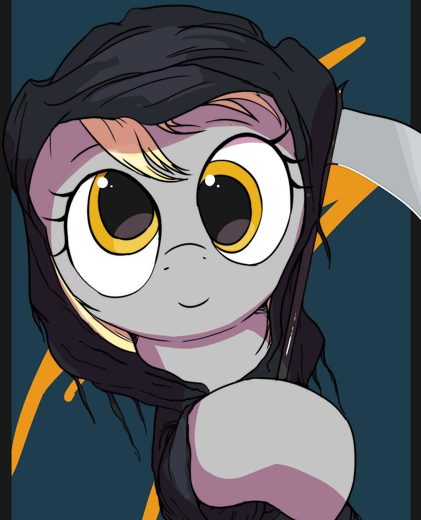 #2969804 - safe, artist:vultraz, derpy hooves, pegasus, pony, g4, bust ...