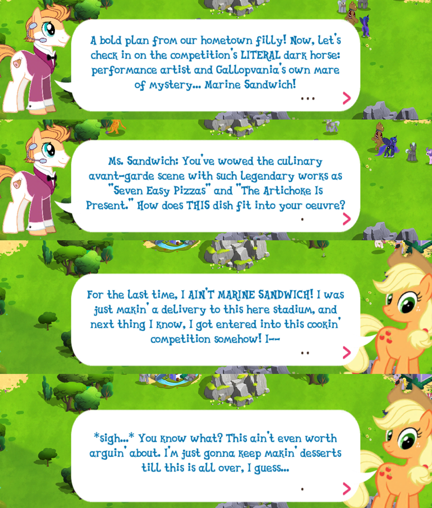 #2970924 - safe, gameloft, angel wings, applejack, billy, buck withers ...