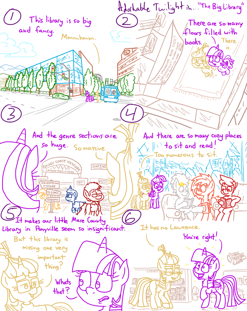 #2970973 - safe, artist:adorkabletwilightandfriends, apple cobbler, moondancer, twilight sparkle ...