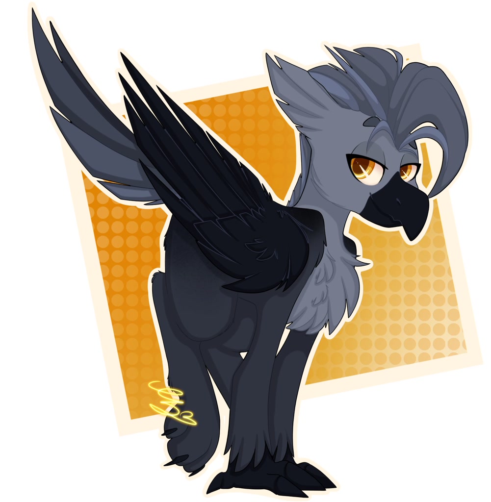 #2973313 - safe, artist:ezzerie, oc, oc:greyson, bird, griffon, digital art, griffon oc, smiling ...