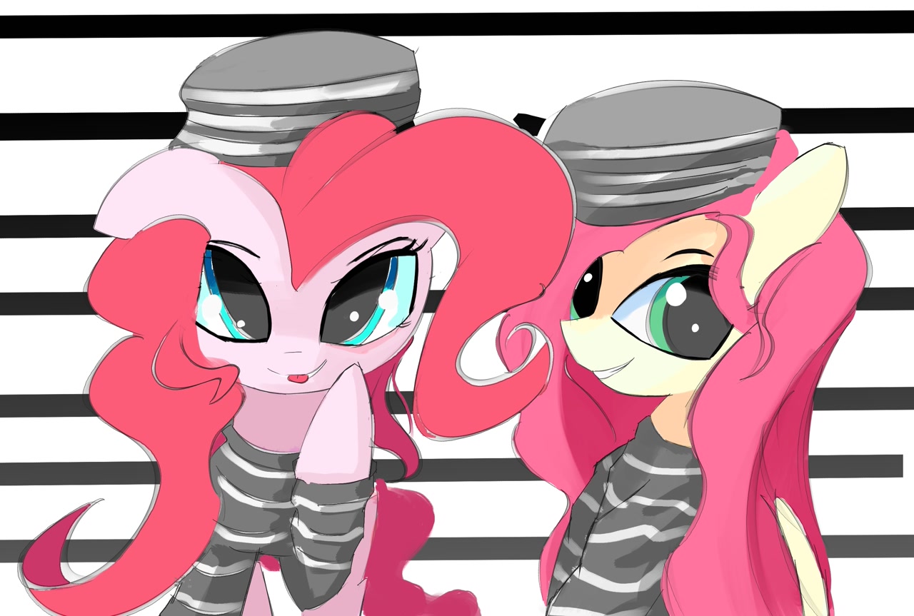 #2973924 - safe, artist:solid shrimp, fluttershy, pinkie pie, earth ...