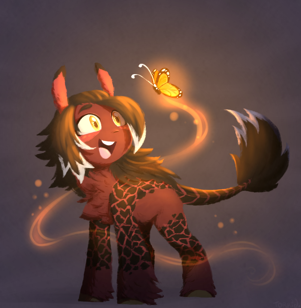 #2974005 - safe, artist:torridliner, oc, oc:gatsu, butterfly, dracony ...