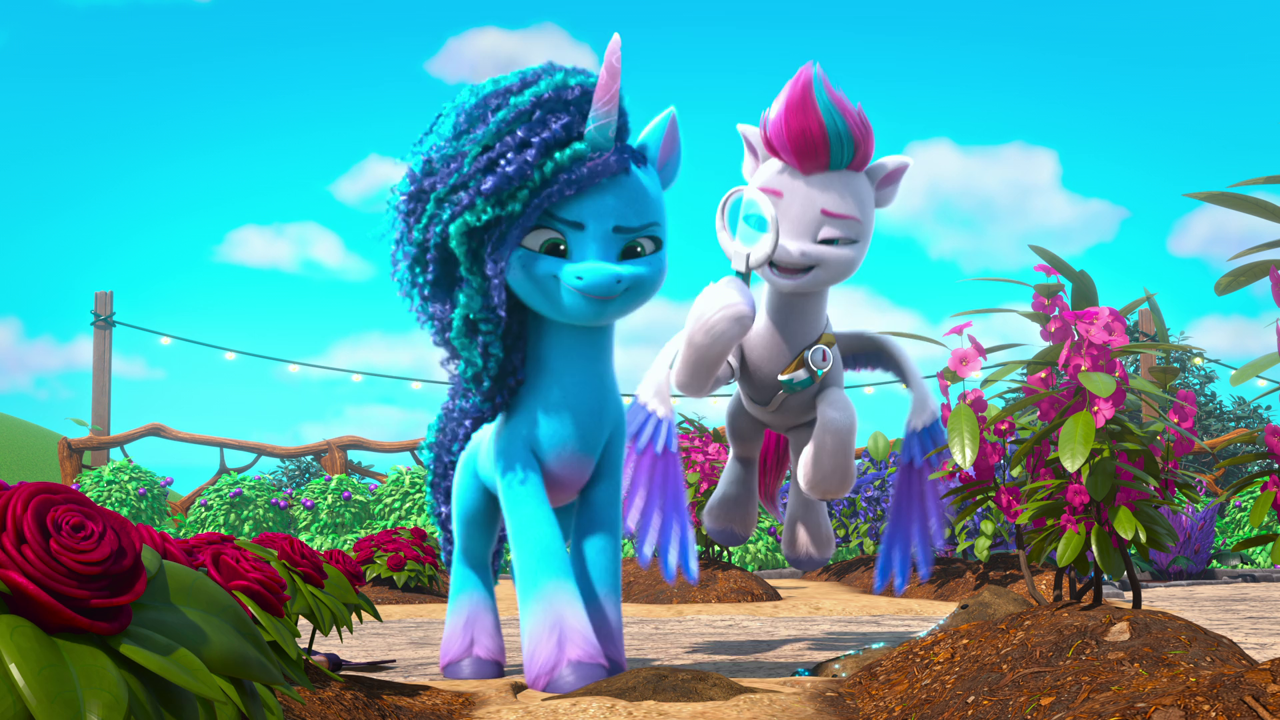 #2974373 - safe, screencap, misty brightdawn, zipp storm, pegasus, pony, unicorn, g5, hoof done ...