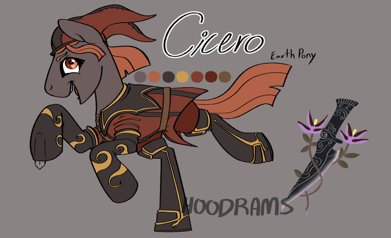 #2974749 - safe, artist:hoodrams, earth pony, pony, cicero, color ...